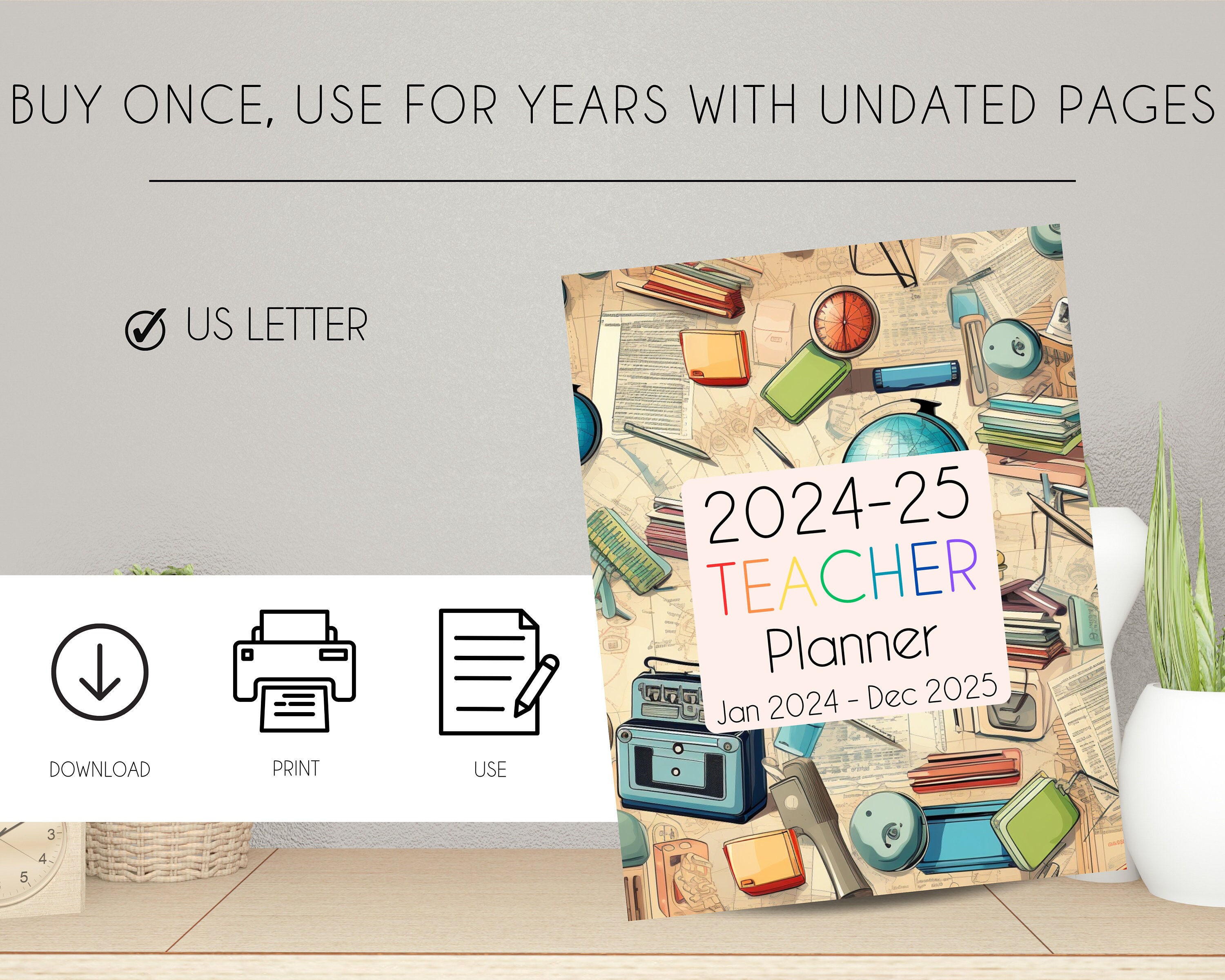 Ultimate Teacher Planner Bundle: 135-page Digital Printable for 2024 ...