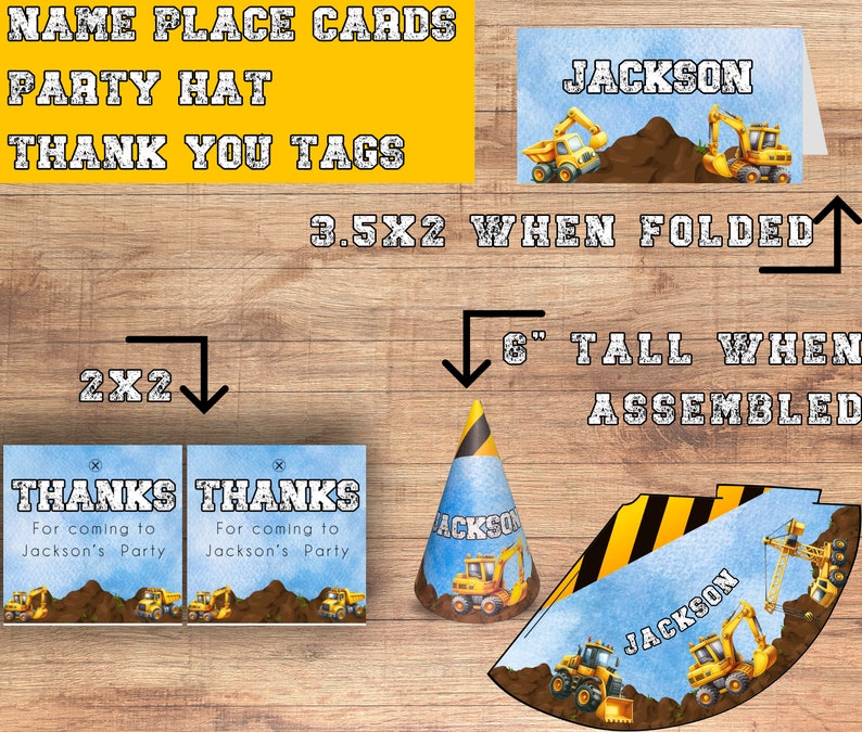 Editable Ultimate Construction Party Pack 16 Designs For A Building