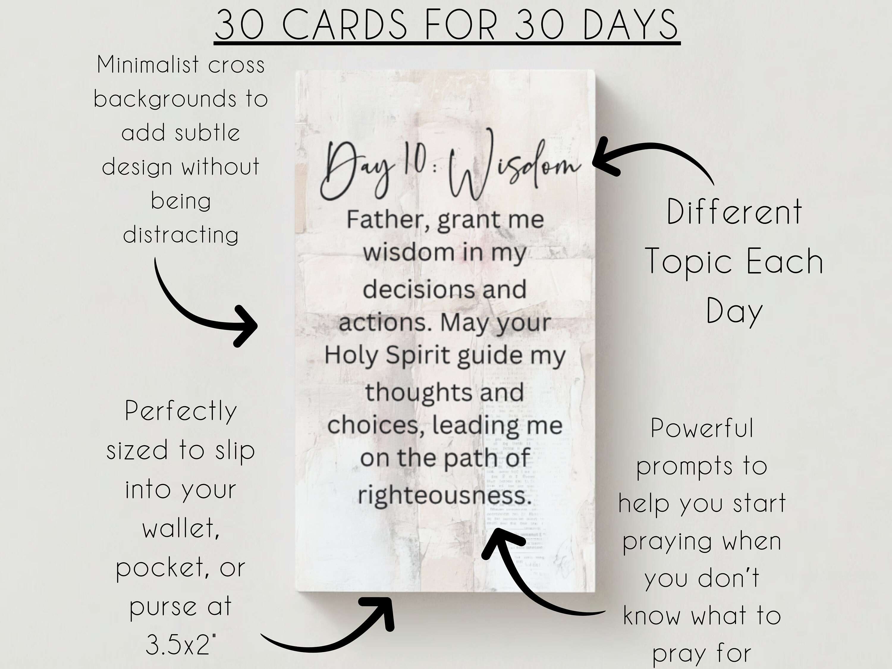 30 Days of Prayerful Moments Printable Cards for Daily Spiritual ...