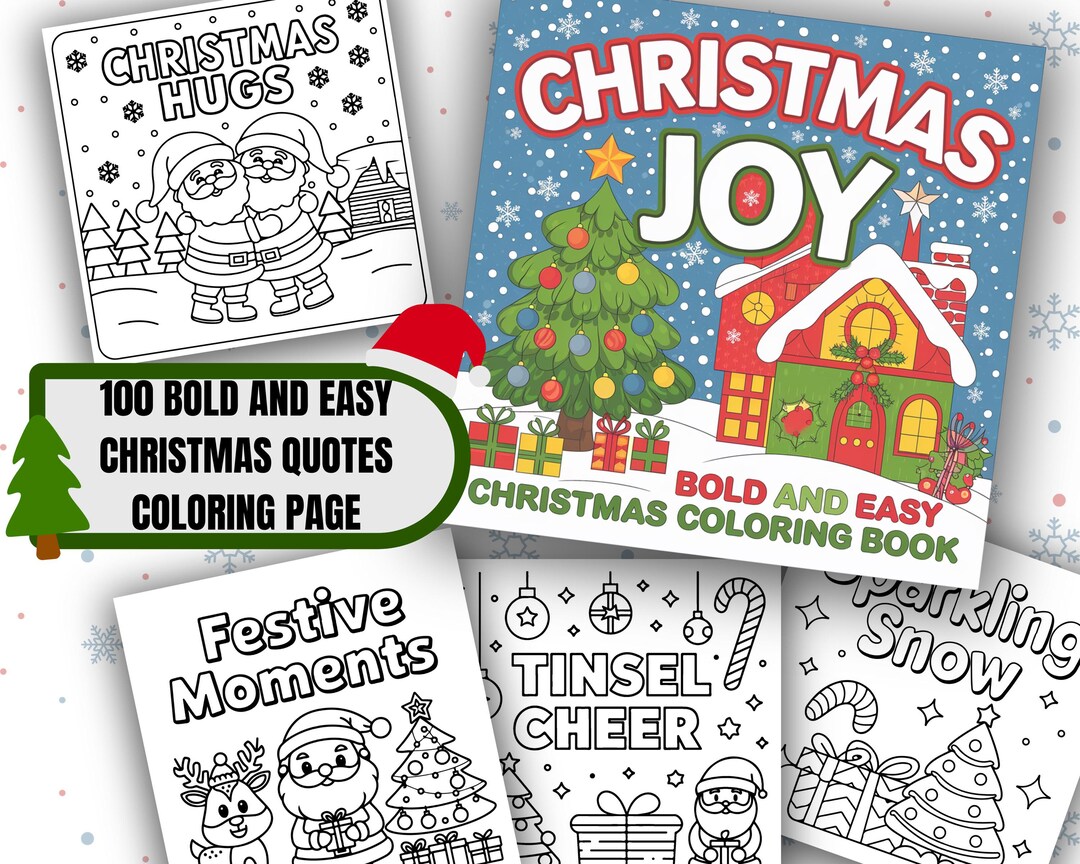 100 Bold and Easy Christmas Quotes Coloring Pages Printable Holiday ...