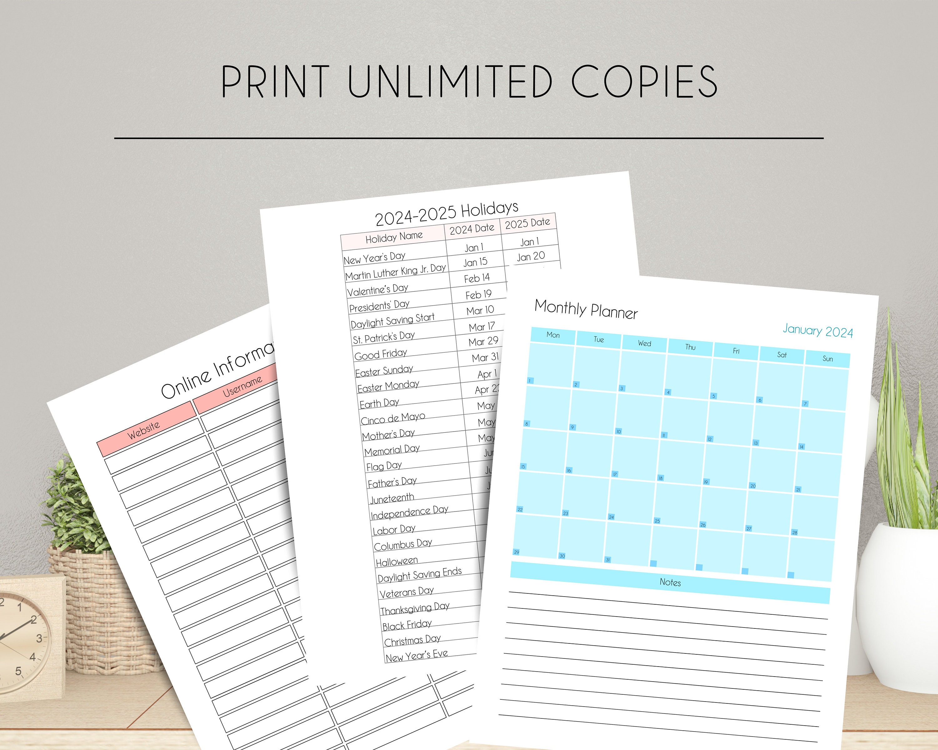 Ultimate Teacher Planner Bundle: 135-page Digital Printable for 2024 ...
