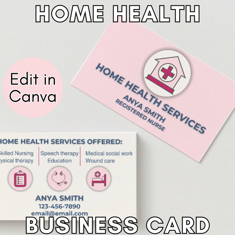 Home Care Business Cards - Etsy