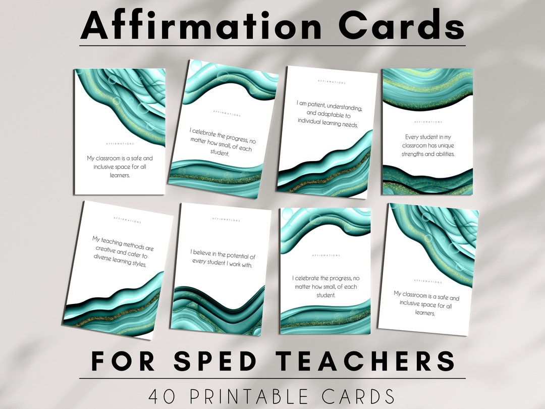40 Affirmations for Special Education Teachers Instant Download ...