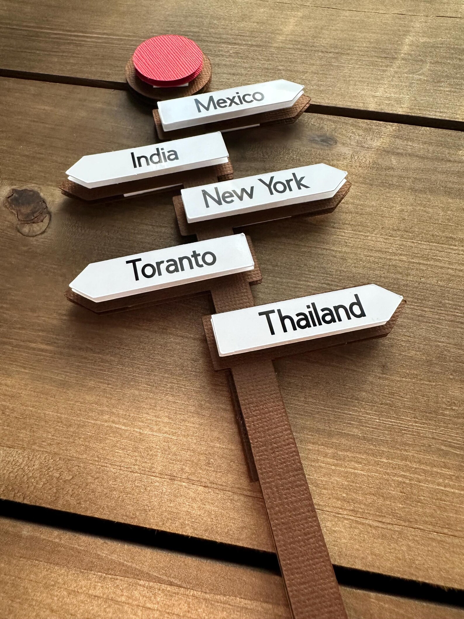 Custom Sign Post Location Cake Topper - Various Number of Locations - Etsy