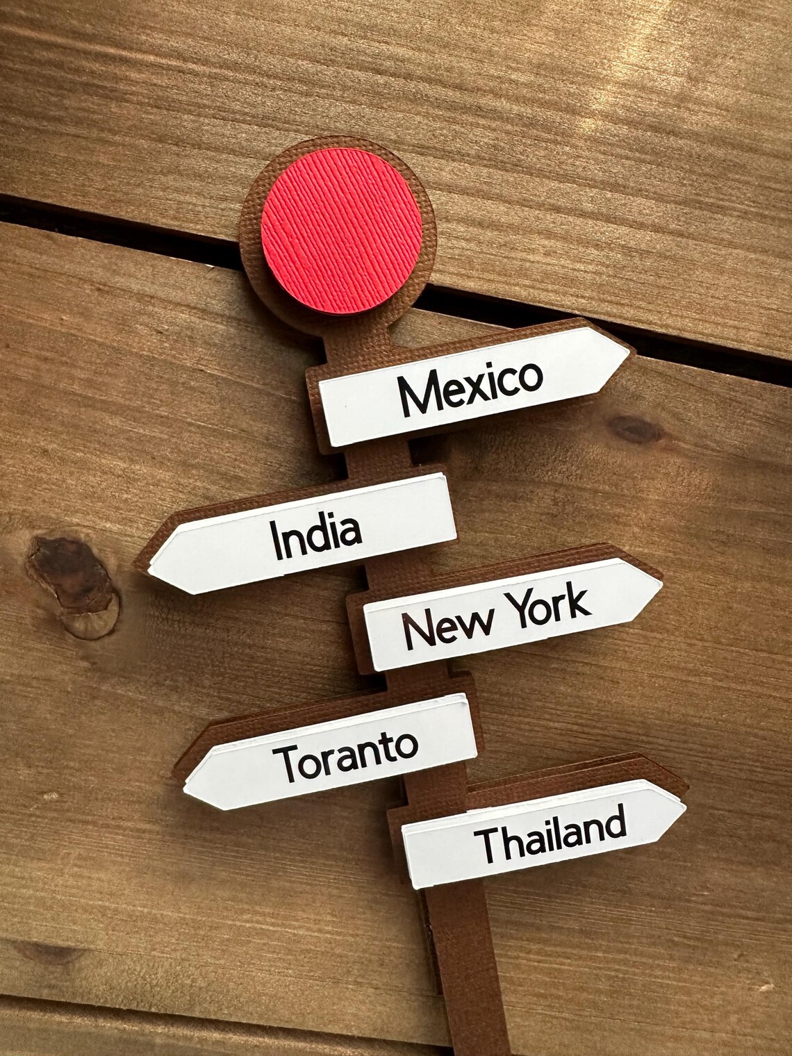 Custom Sign Post Location Cake Topper - Various Number of Locations - Etsy