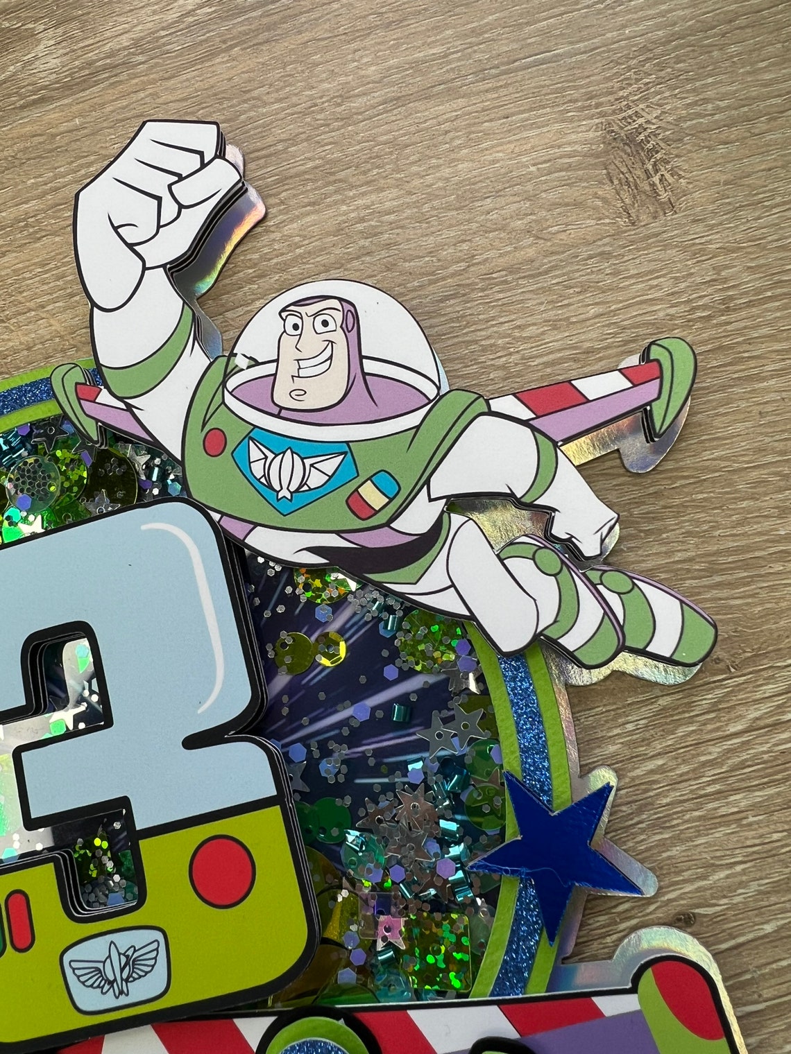 Personalized Buzz Lightyear Cake Topper: Toy Story Birthday Party Decor ...
