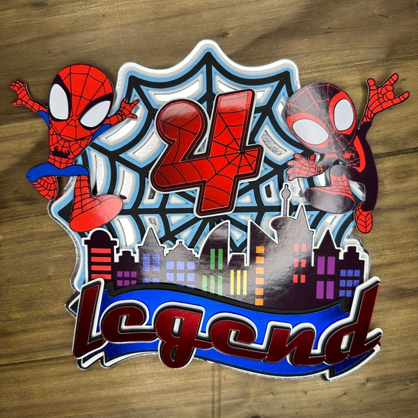 Spidey Light up Cake Topper - Etsy