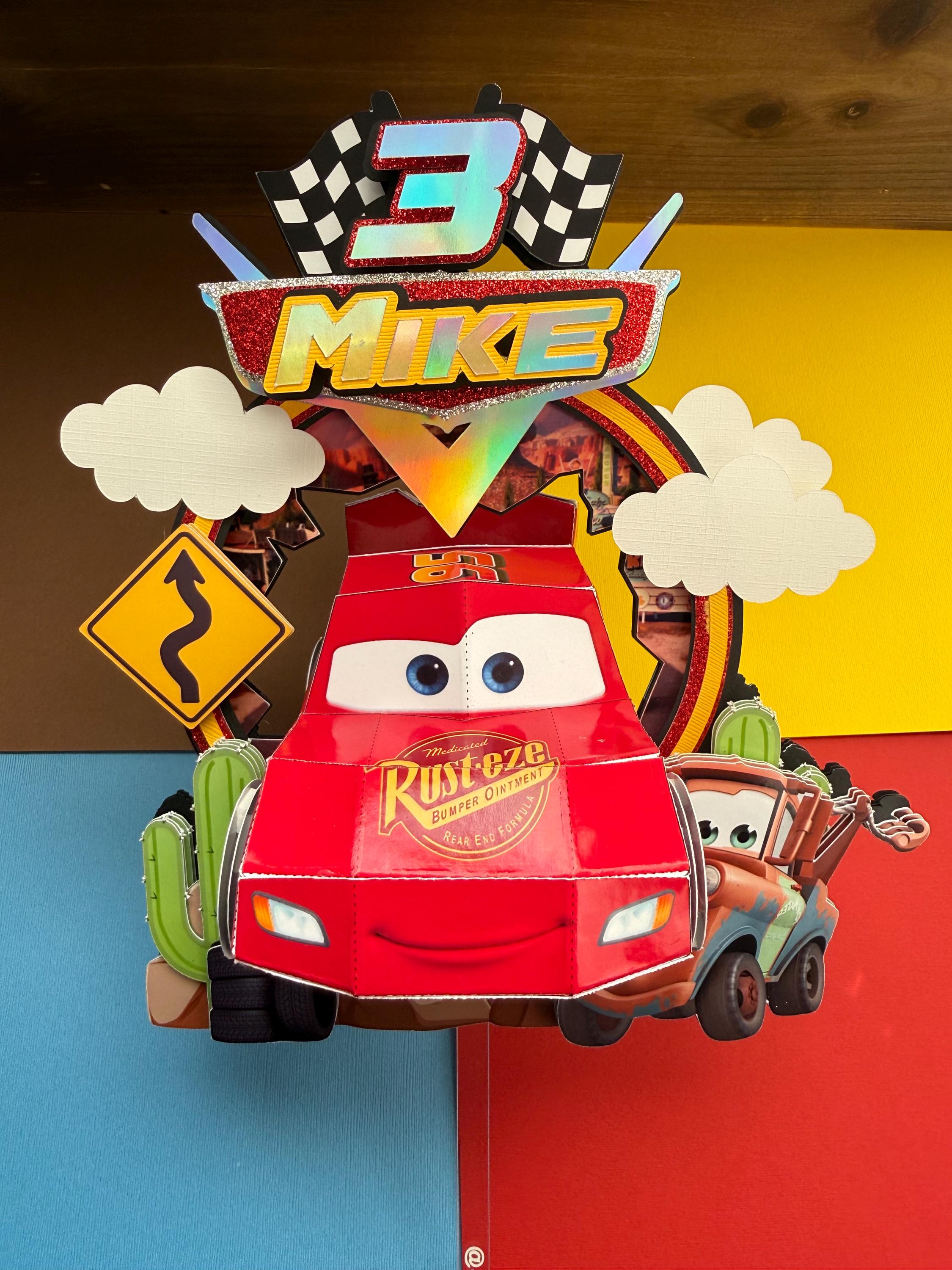 3D Lightning Mcqueen Cake Topper - Etsy UK