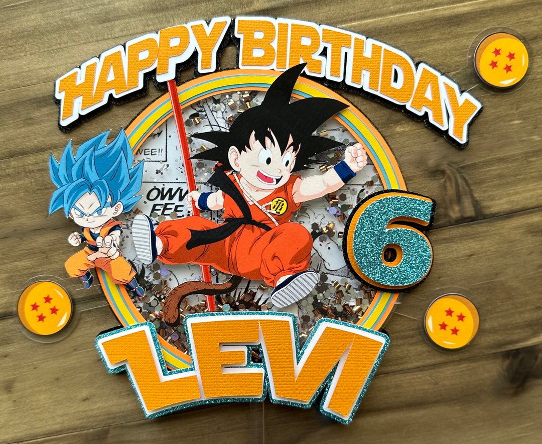 Persoanlized Anime Dragon Shaker Topper, Anime, Cake Topper, Party ...