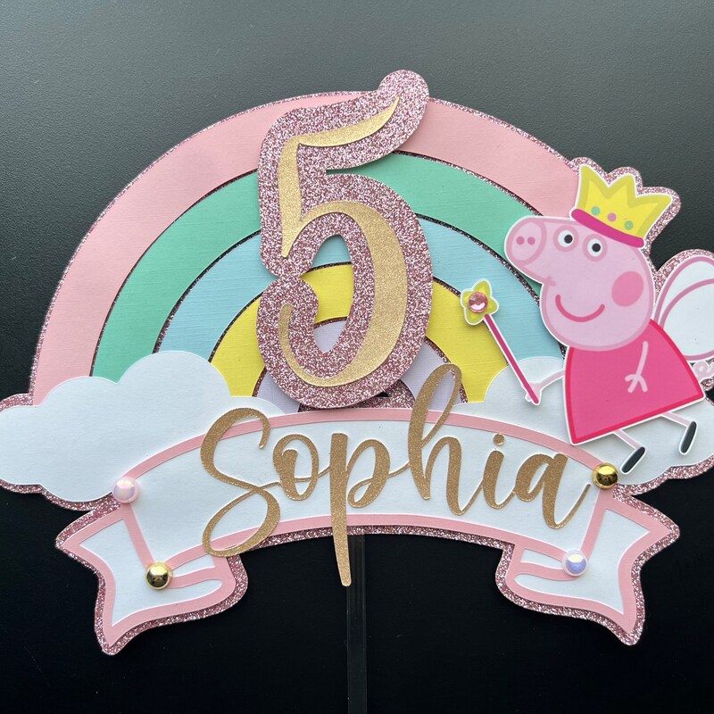 Peppa Pig Cake Topper - Etsy