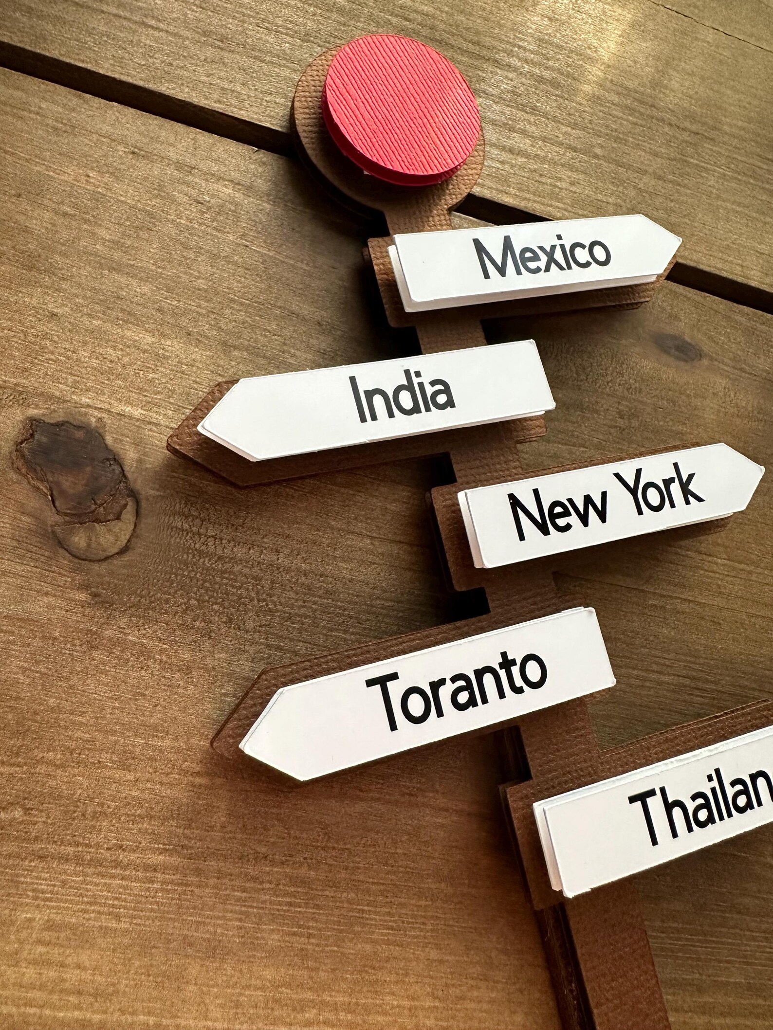 Custom Sign Post Location Cake Topper - Various Number of Locations - Etsy