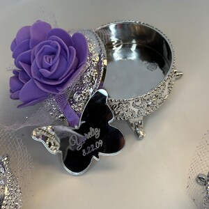 Quinceanera, Favor Box,box Gift in Bulk,personalized Gift,silver ...