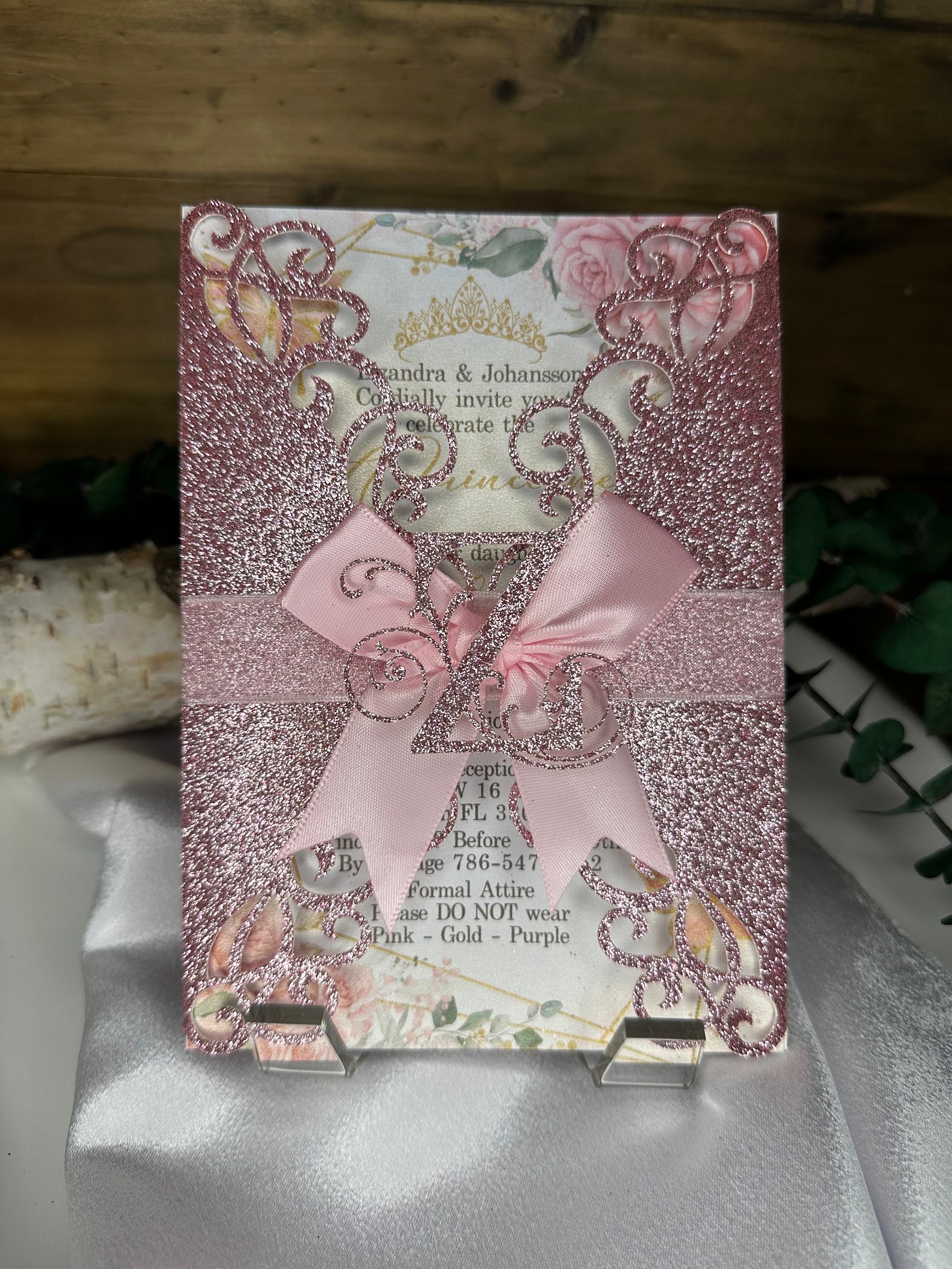 Laser Cut Quinceañera Invitation: Initial Monogram, Elegant Cards - Etsy