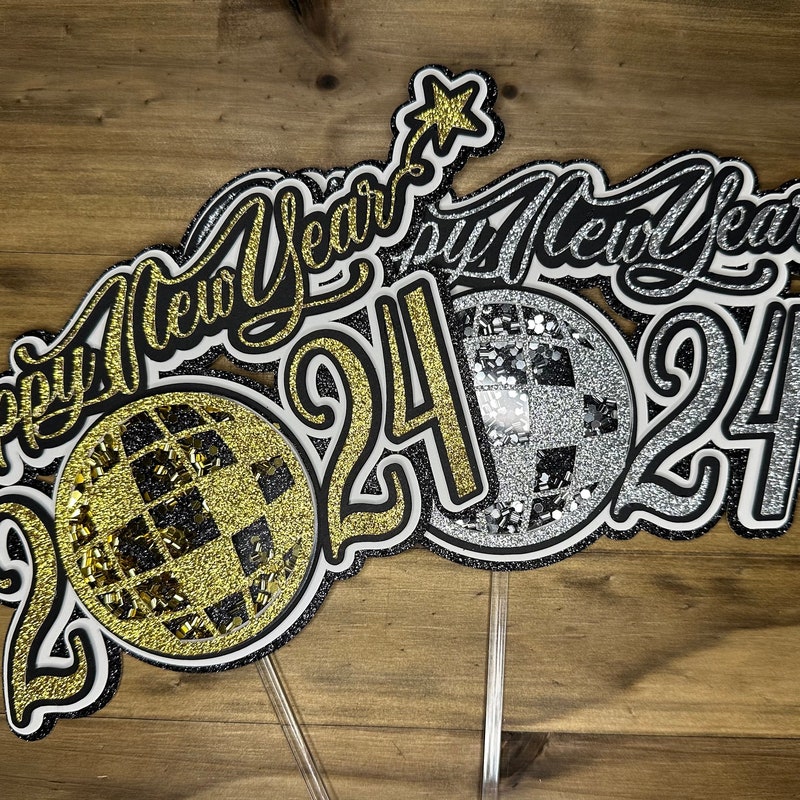 New Year Cake Topper - Etsy