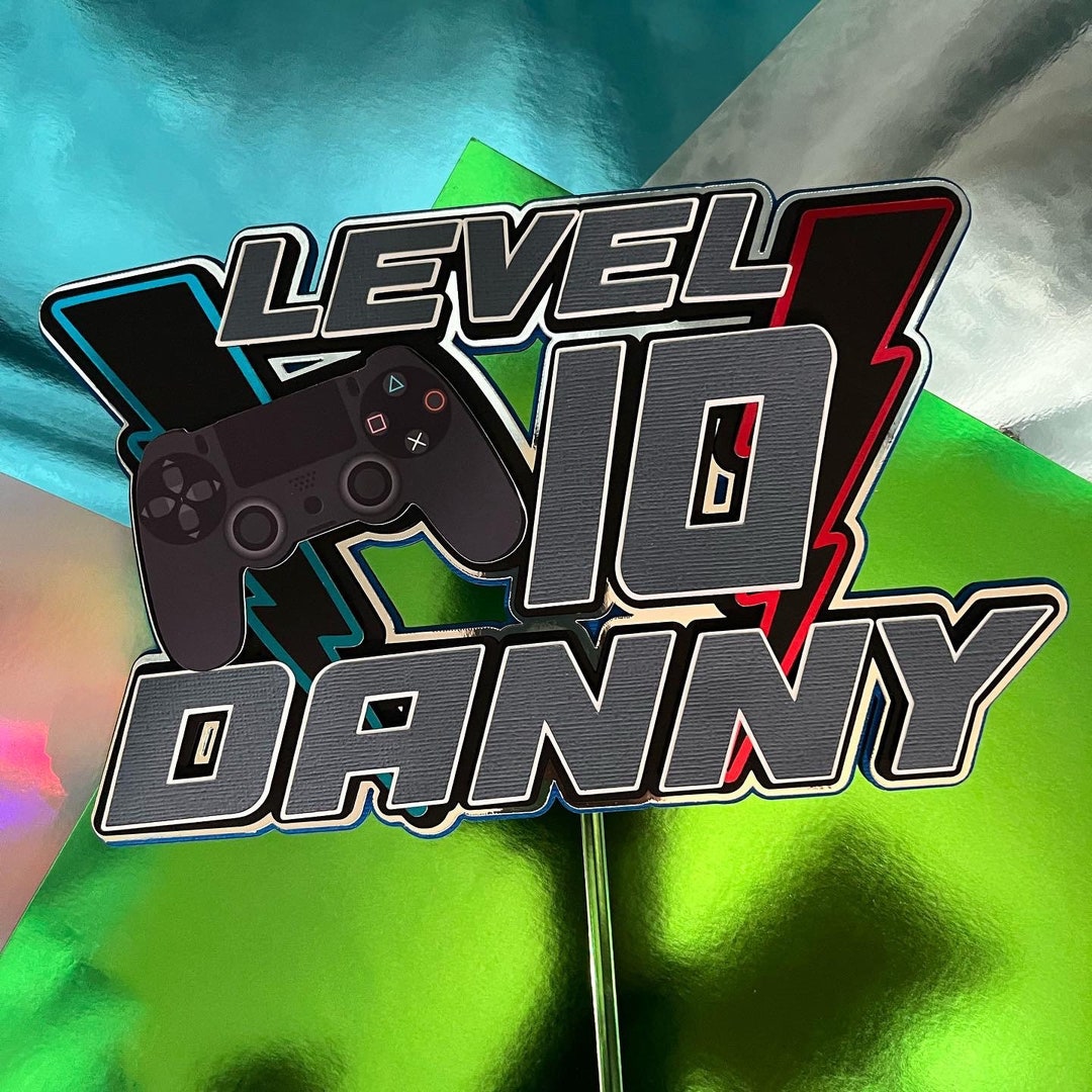 3D- Gamer Cake Topper, Video Game Cake Topper, Gamer Birthday Party ...
