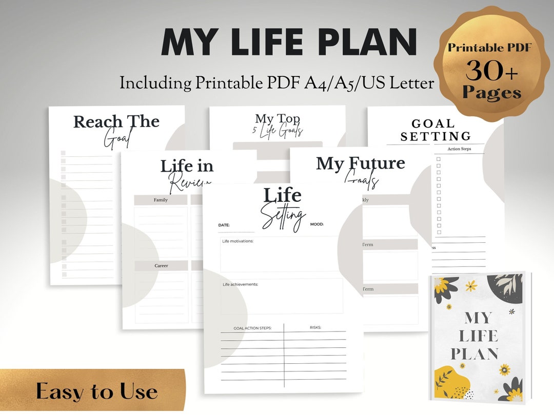 My Life Planner Printable, Calendars 2022,A5, US Letter, A4 - Etsy