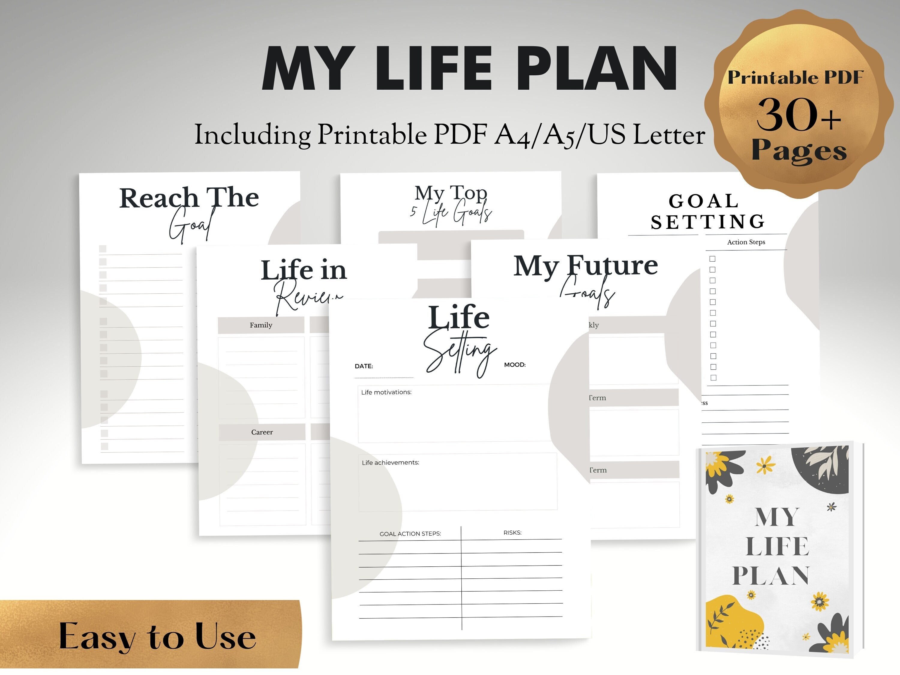 My Life Planner Printable, Calendars 2022,A5, US Letter, A4 - Etsy
