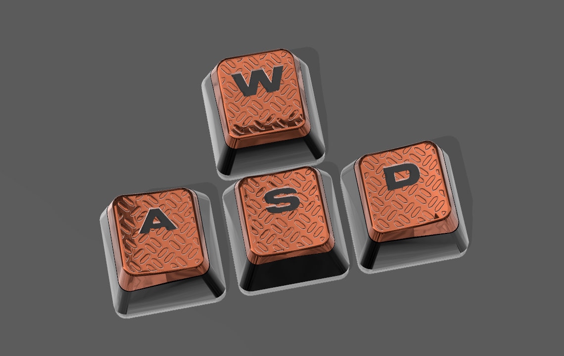 Custom Artisan Metal Cherry MX Corsair Gaming Modifier WASD Mechanical ...