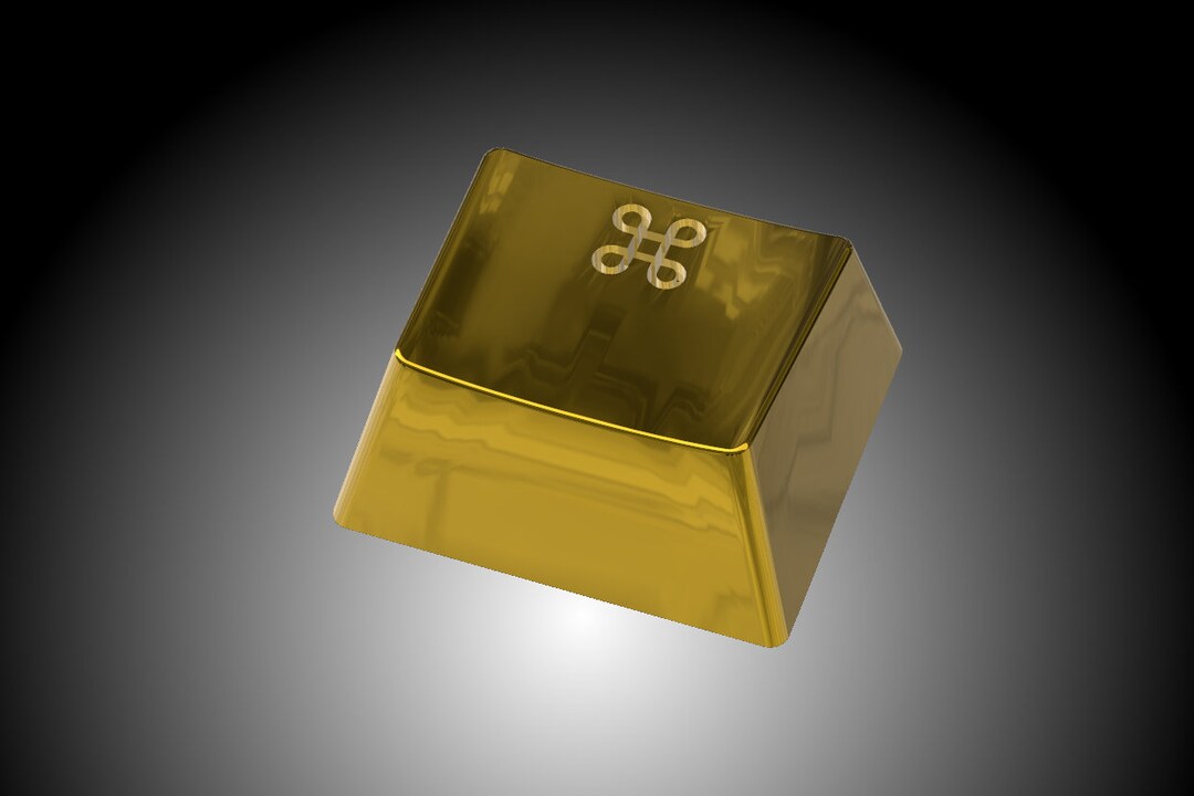 Custom Metal Cherry MX Mac Modifier 1.25U Artisan Mechanical Keyboard ...