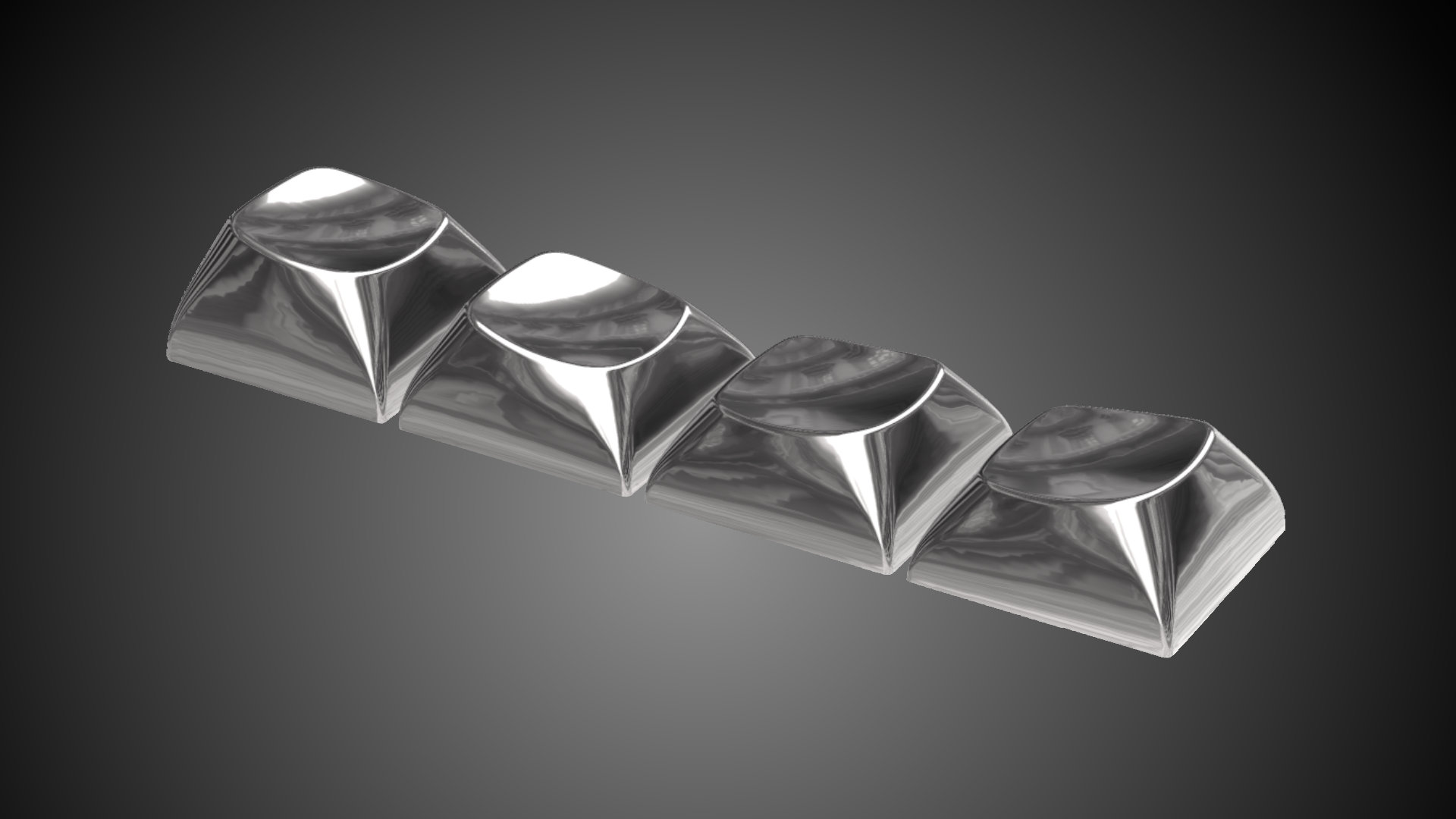 Custom Metal Cherry MX GMK MTNU Profile Artisan Mechanical Keyboard ...