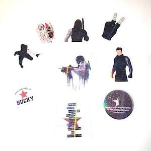 Winter Soldier/bucky Sticker Set - Etsy