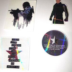 Winter Soldier/bucky Sticker Set - Etsy