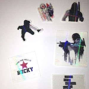 Winter Soldier/bucky Sticker Set - Etsy