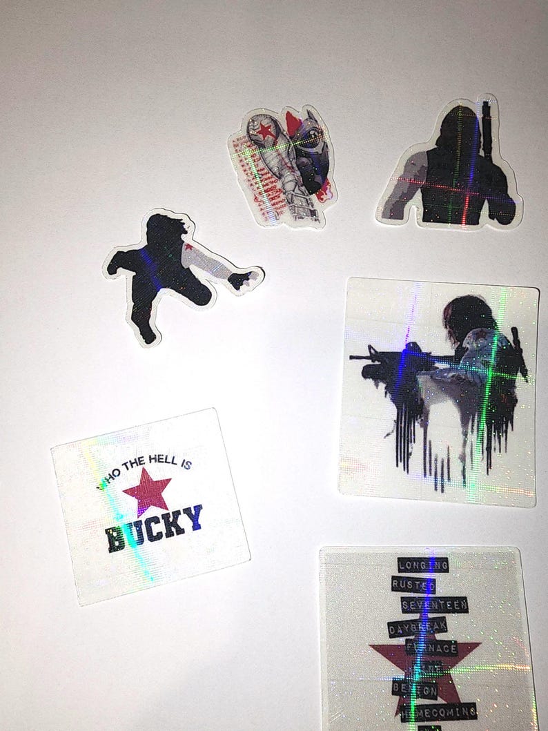 Winter Soldier/bucky Sticker Set - Etsy