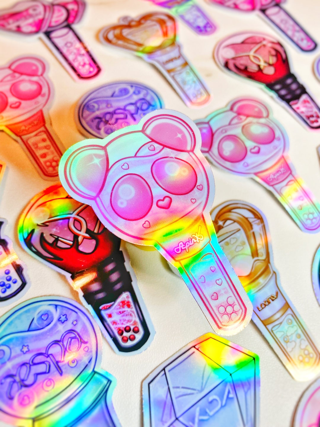 Apink Boba Light Stick Holographic Decal Laptop & Car Vinyl Decals Kpop ...