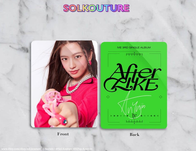 IVE After Like Kpop Photocards Green Version With - Etsy