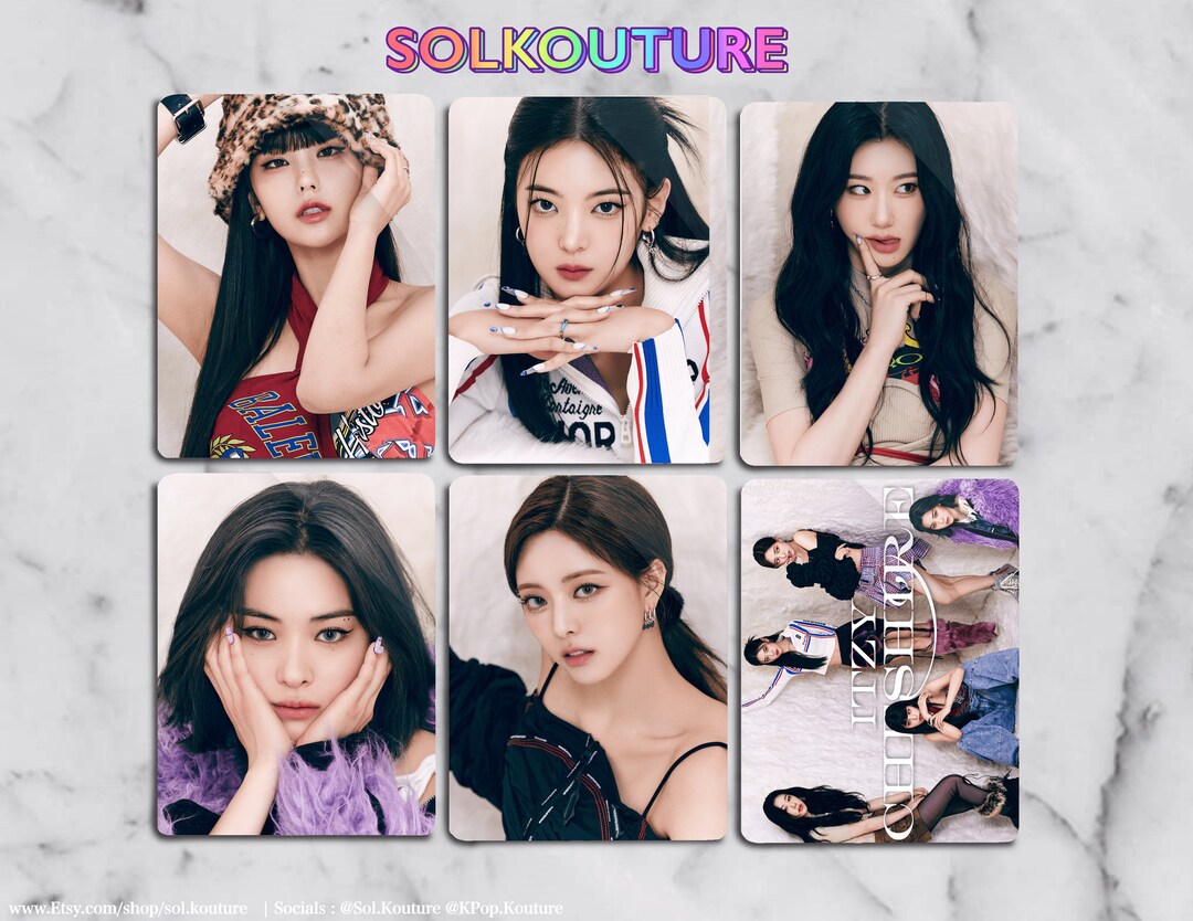 ITZY Cheshire Kpop Photocards Pink Version With Freebies - Etsy
