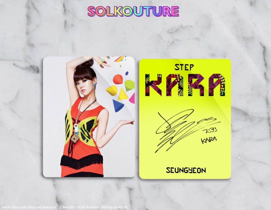 KARA Step Kpop Photocards With Freebies - Etsy