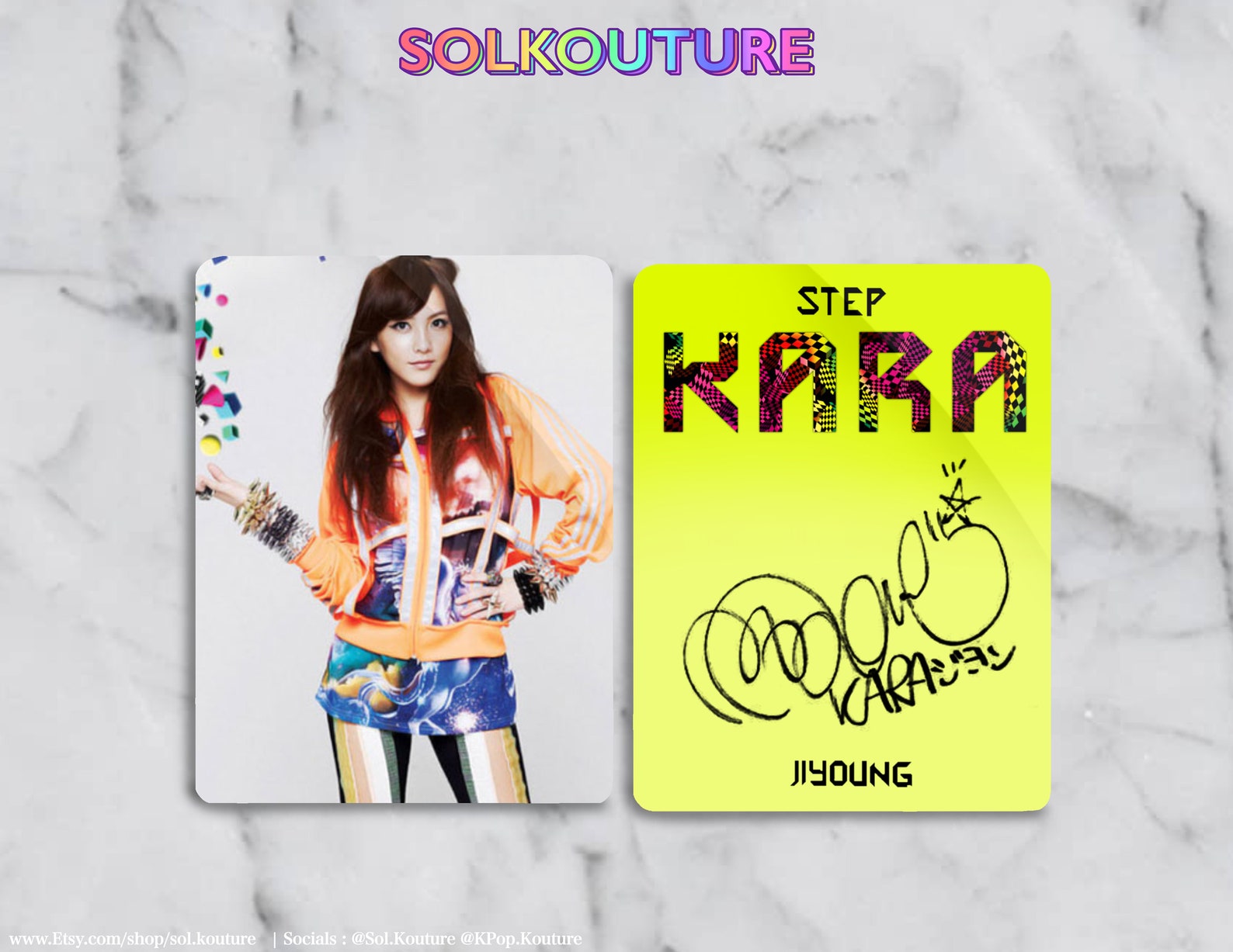 KARA Step Kpop Photocards With Freebies - Etsy