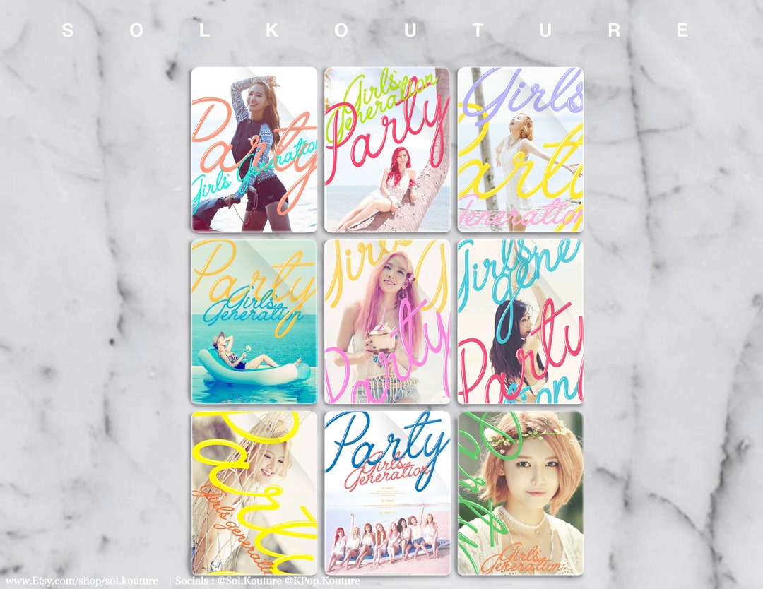 Girls Generation Party Photocards Freebies Included - Etsy