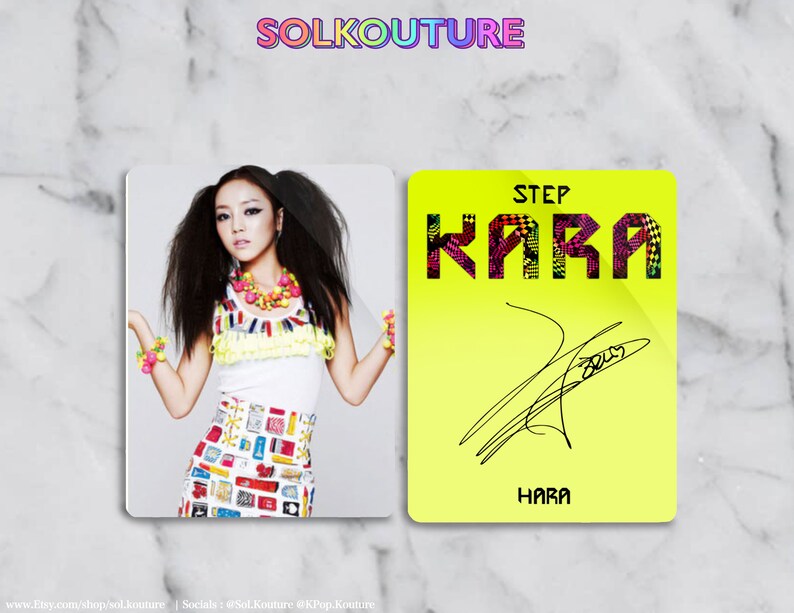 KARA Step Kpop Photocards With Freebies - Etsy