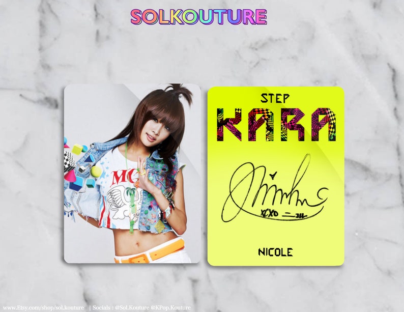 KARA Step Kpop Photocards With Freebies - Etsy