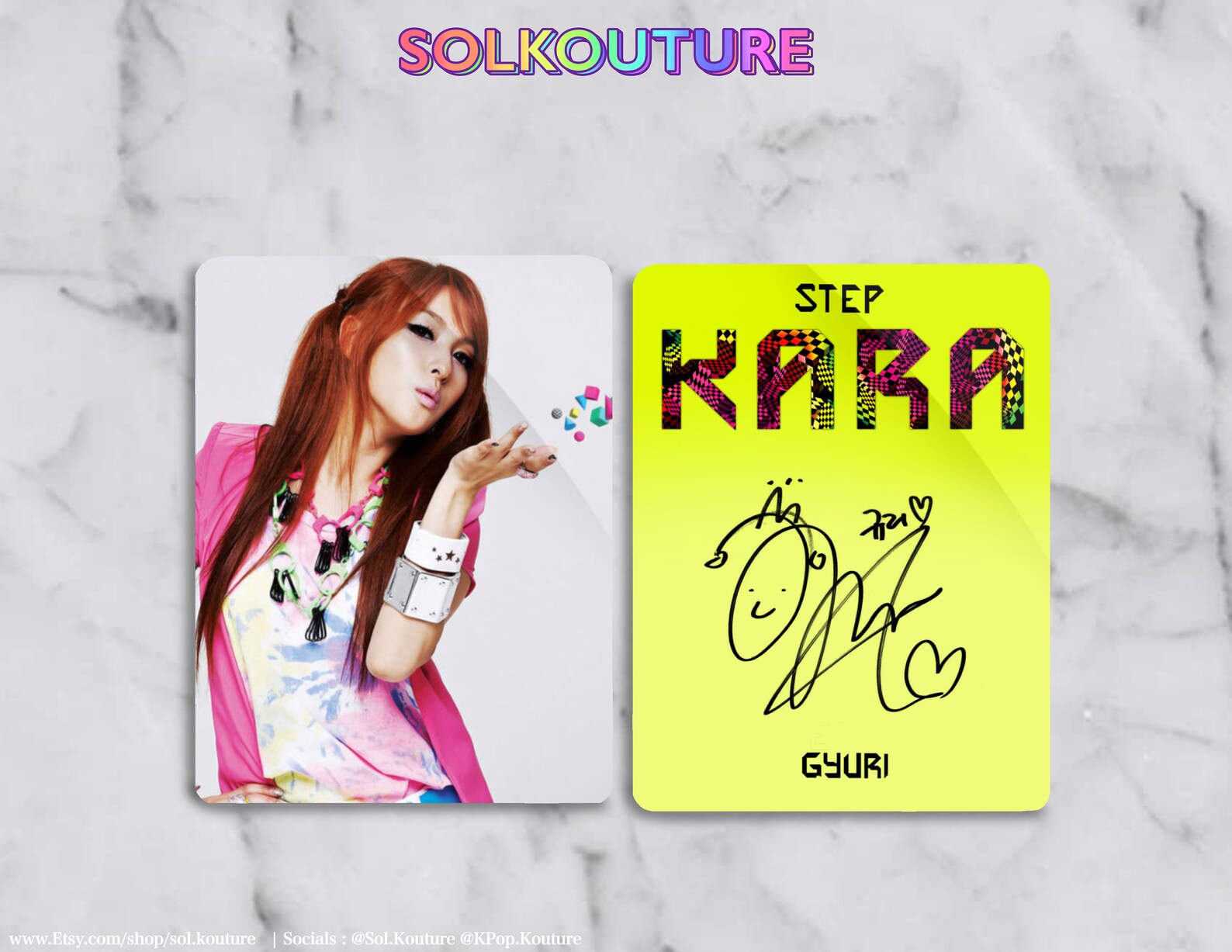 KARA Step Kpop Photocards With Freebies - Etsy