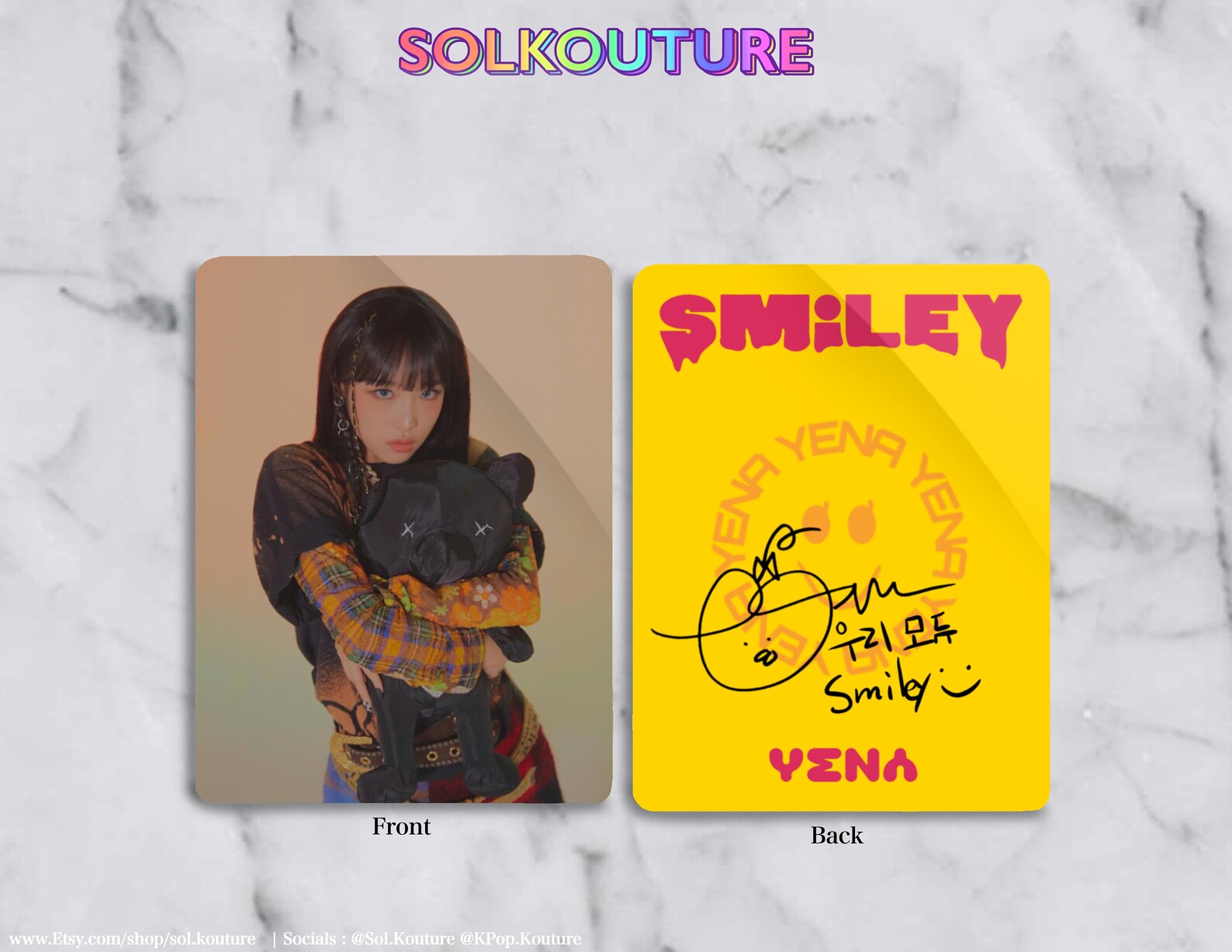 YENA Smiley Solo Debut Kpop Photocards Freebies - Etsy New Zealand