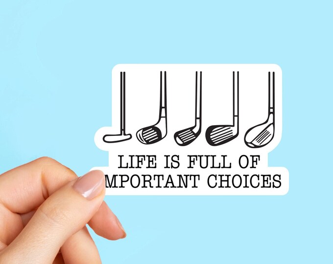 Hand-lettered Golf Sticker, Golf Clubs Sticker, Golfer Sticker ...