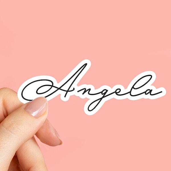 Custom Cursive Name Stickers - Etsy