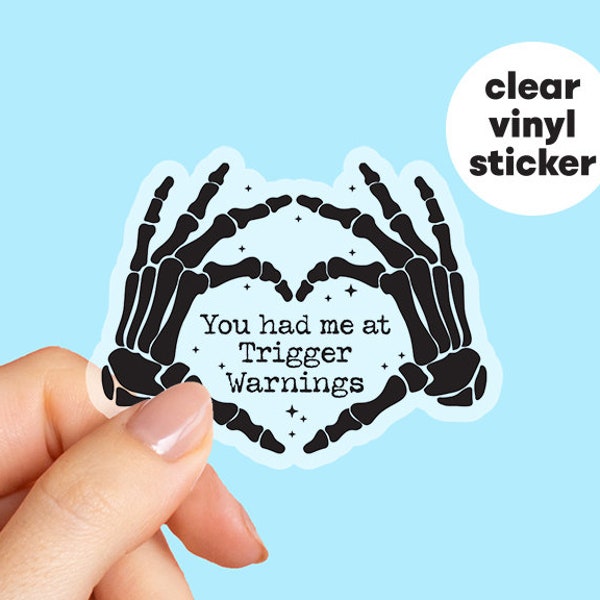 Trigger Warning Book Stickers - Etsy