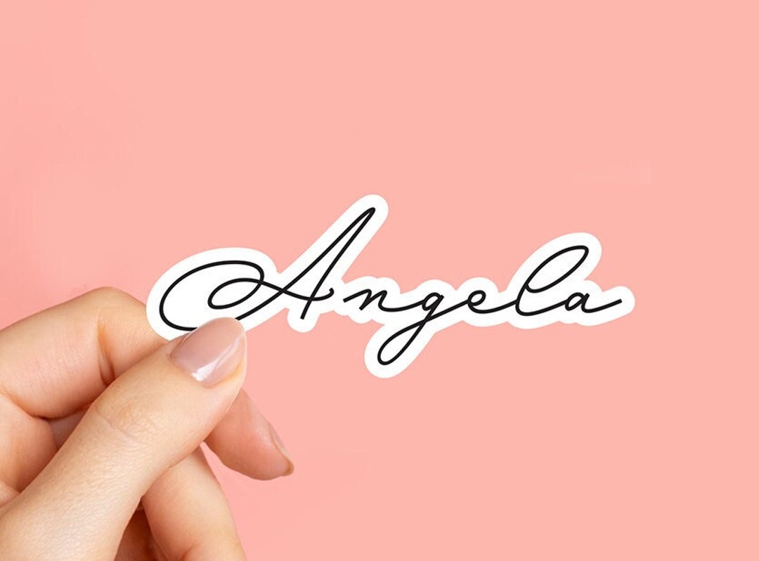Custom Name Stickers, Cursive Name Sticker, Waterproof Name Decal ...