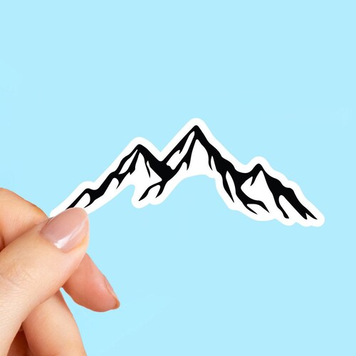Mountains Outline Stickers Laptop Stickers Funny Stickers - Etsy