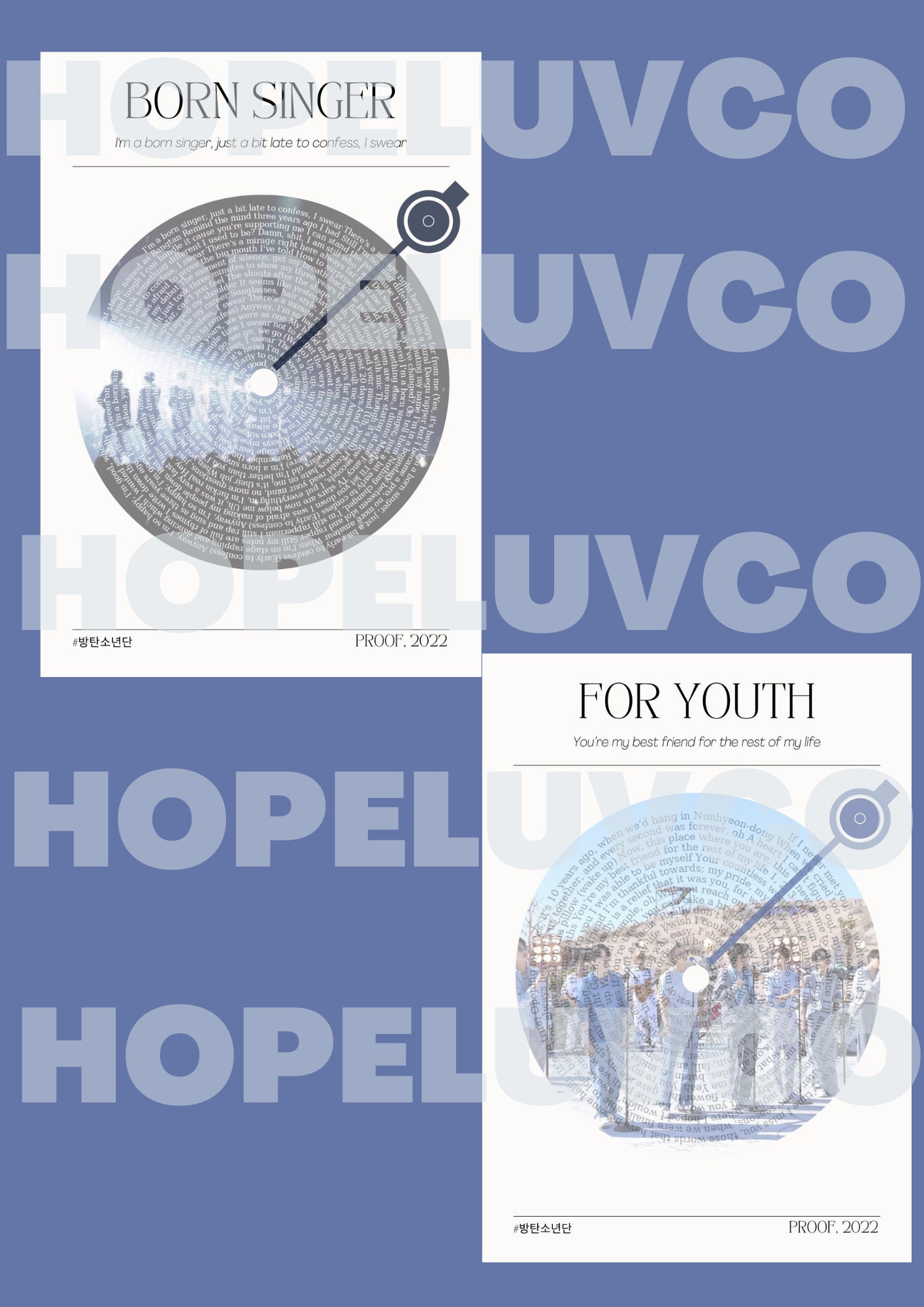 BTS PROOF Vinyl Lyric Posters Bangtan 2022 - Etsy