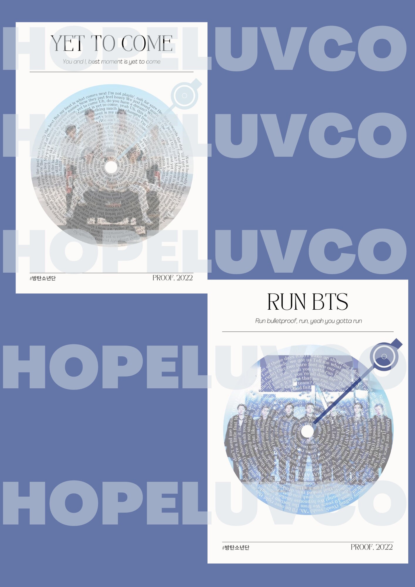 BTS PROOF Vinyl Lyric Posters, Bangtan, 2022 - Etsy