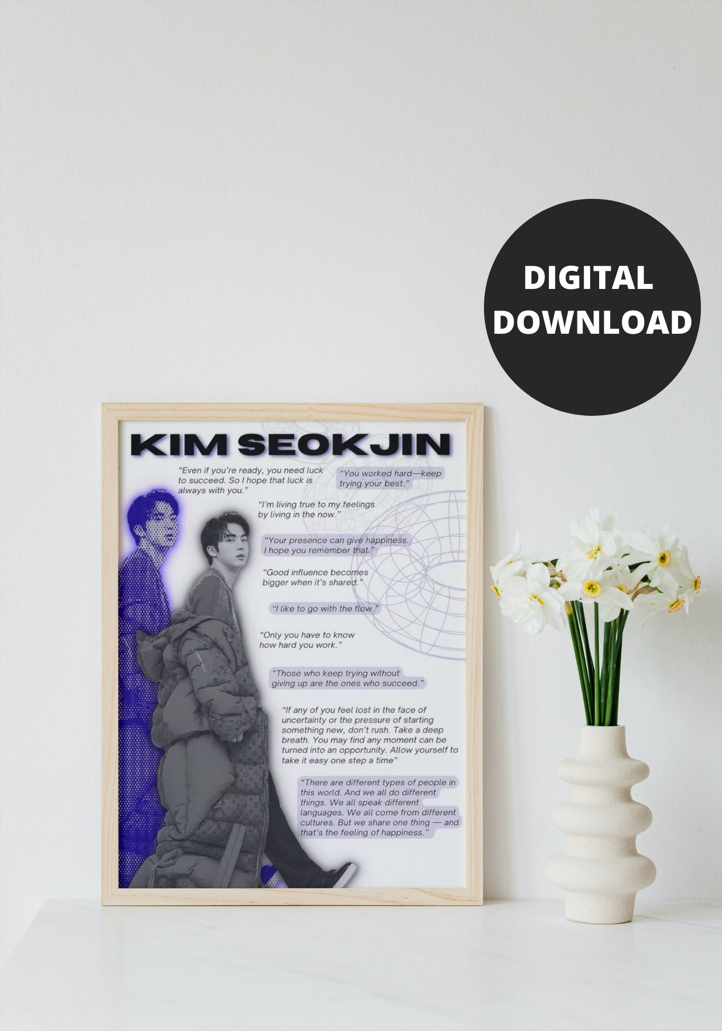 BTS Ot7 Quote Wall Poster BTS ARMY Wall Decor Kpop - Etsy