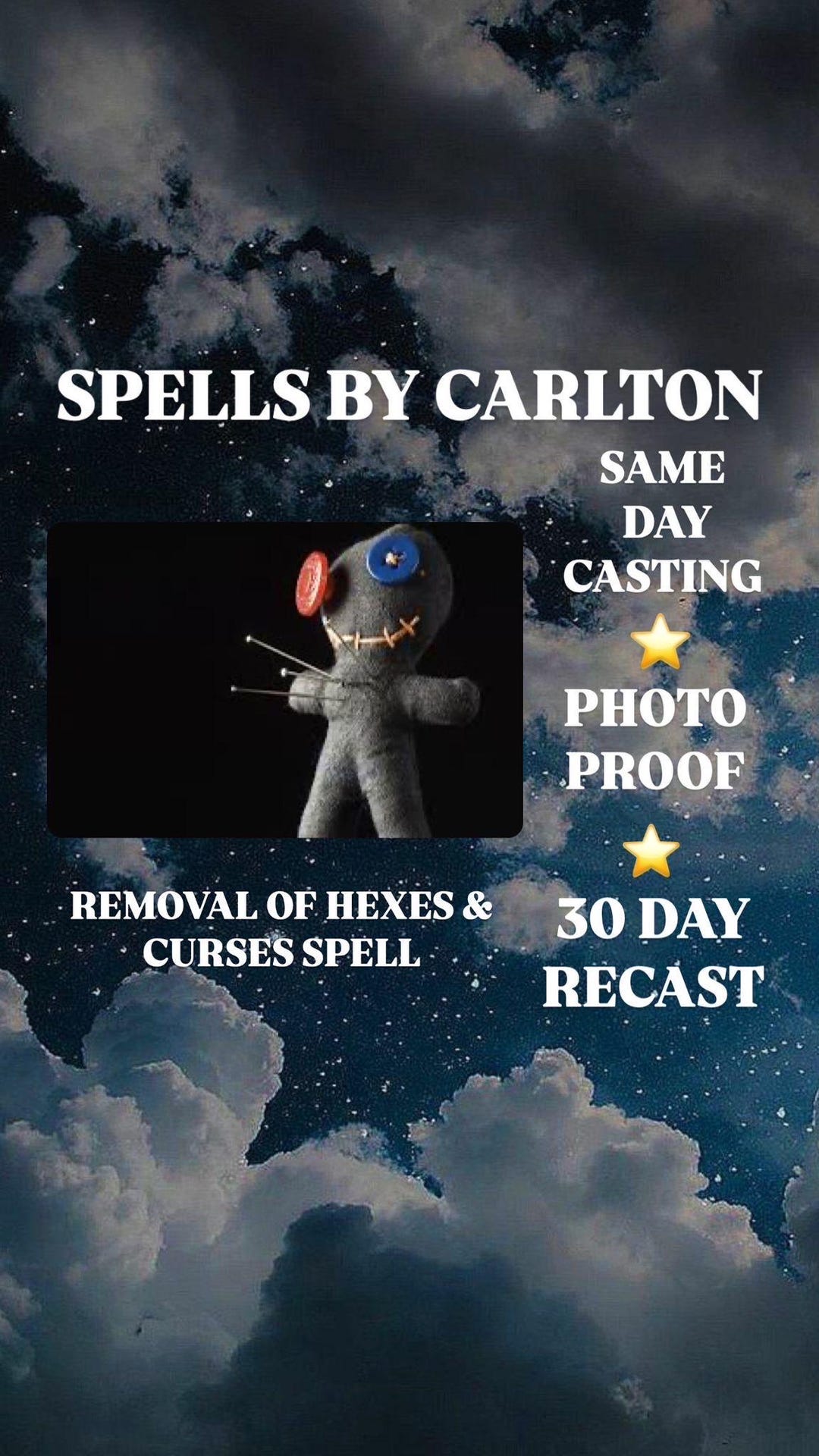 Remove Hexes and Curses Spell Same Day Casting Photo Proof Fast and ...