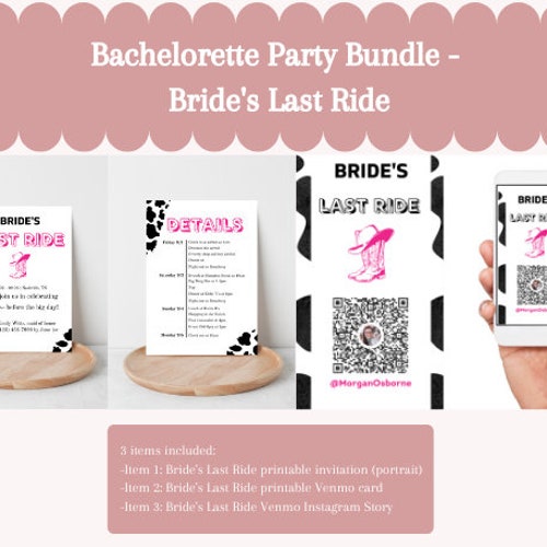 Bride's Last Ride Bachelorette Party Decorations Austin - Etsy