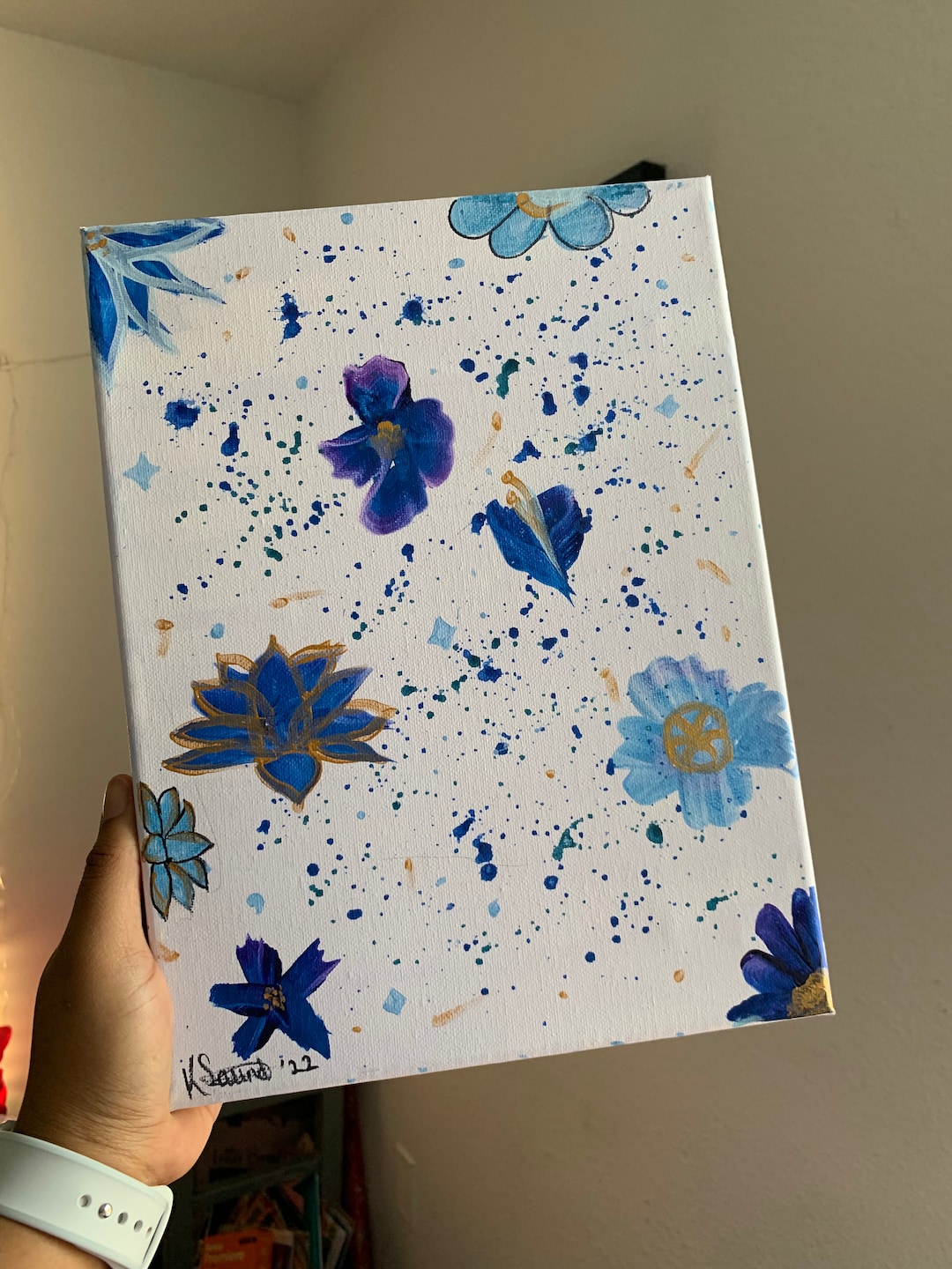 Freeform Flowers in Blue - Etsy