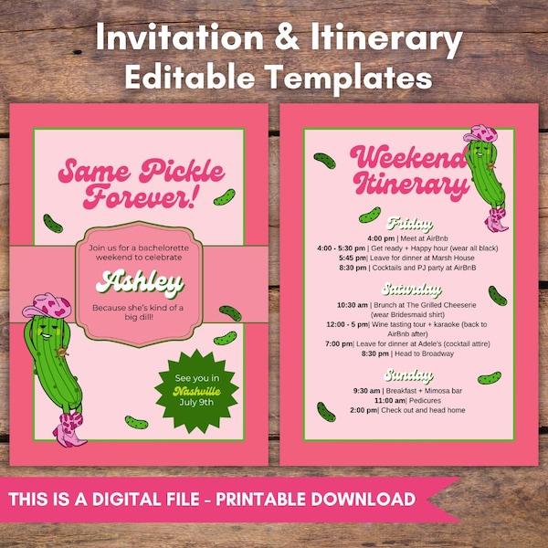 Pickle Theme Bachelorette - Etsy